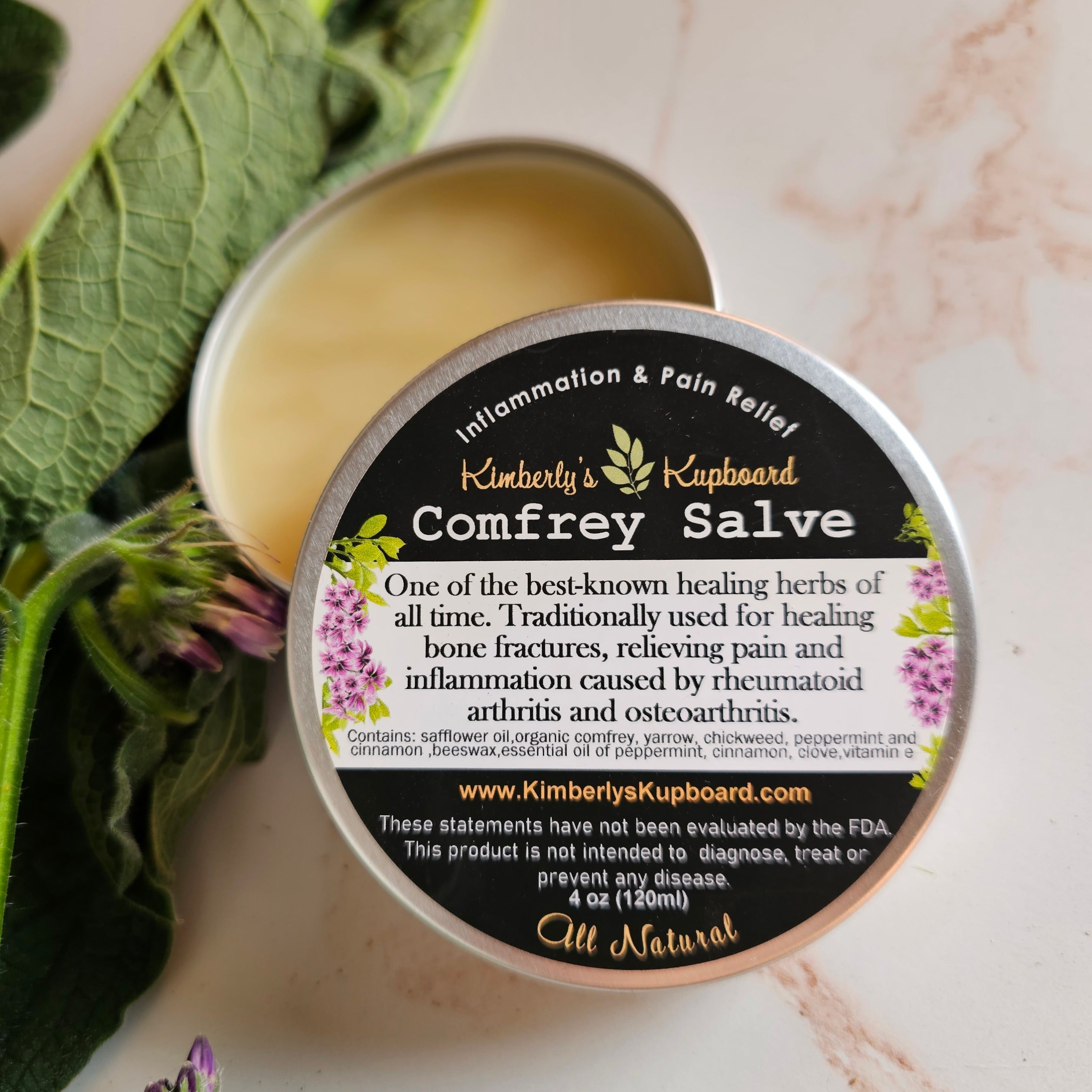 Comfrey Herbal Salve All natural salve for for arthritis pain, joint i ...